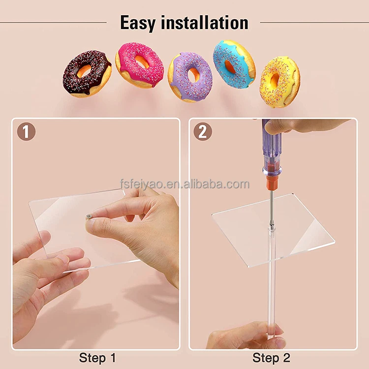 Acrylic Donut Stand Clear Donut Display Case Reusable Donut Holder ...