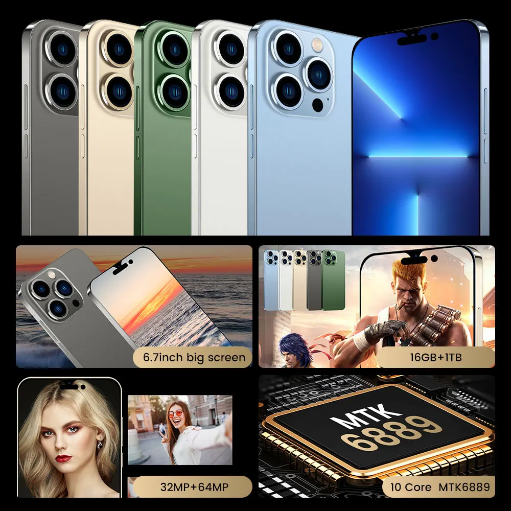 Global Version I 14 Pro Max Original Smartphones 16gb+512gb Phone I 14 ...