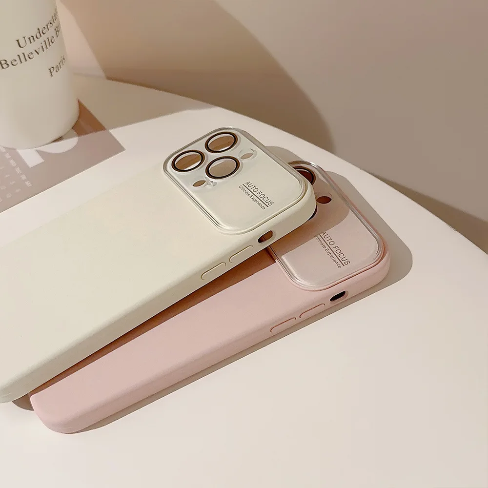 Luxury Pure Color Liquid Silicone Phone Case Premium Anti Fingerprint ...