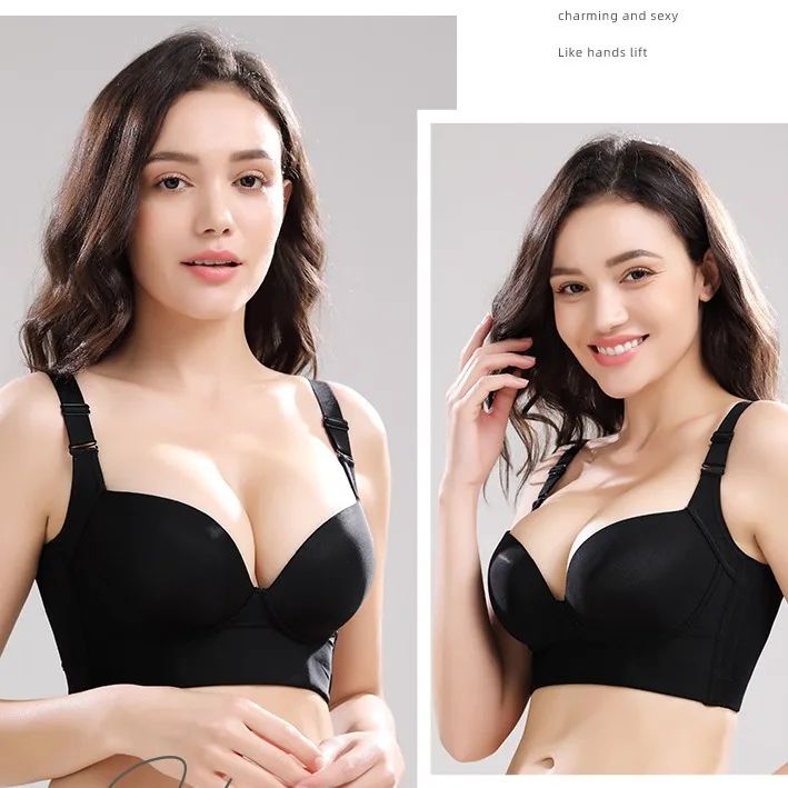Fashion Deep Cup Bra Shaper Hide Back Fat Underwear Incorporated Full Back Coverage Plus Size ...