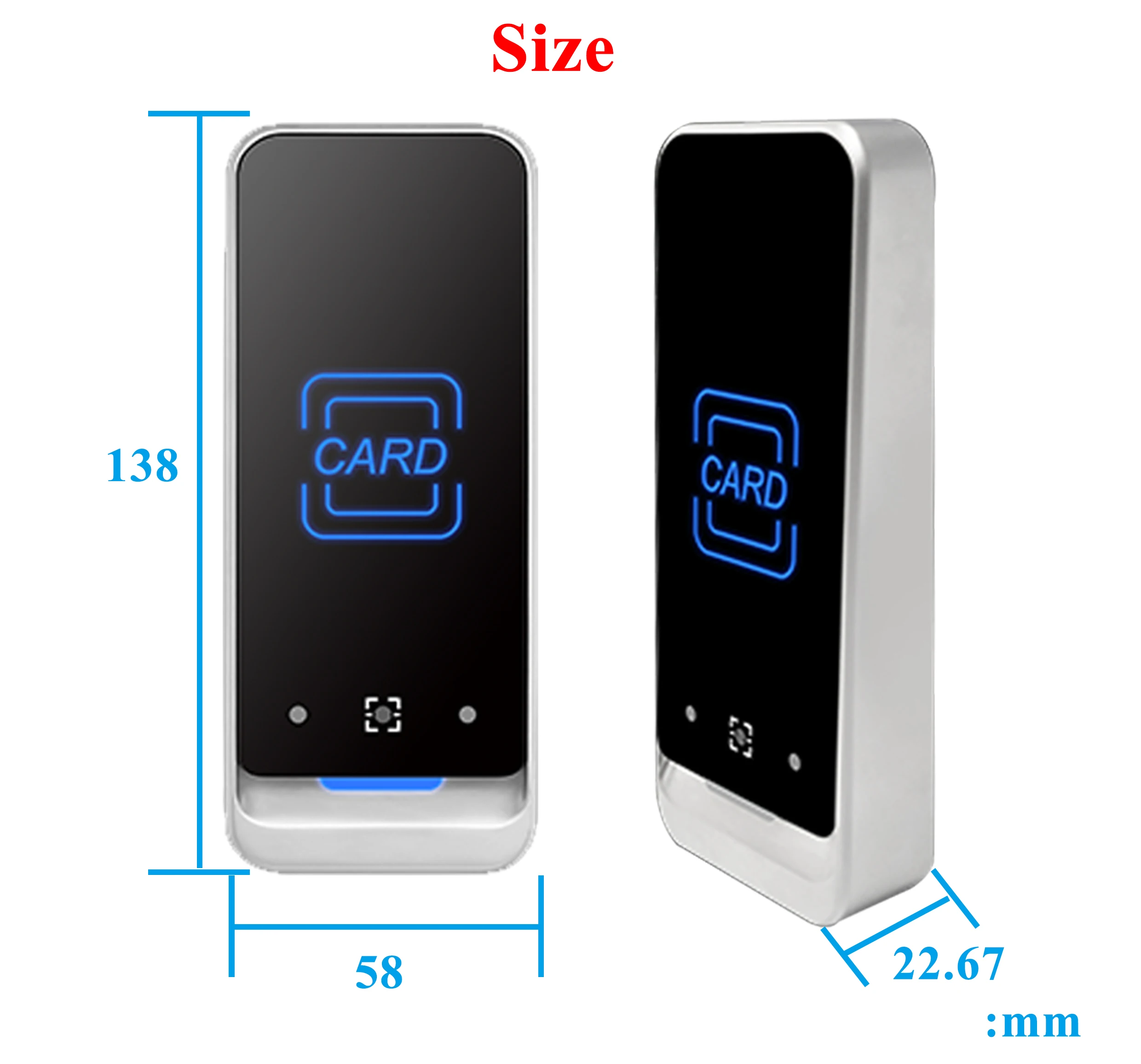Smart QR Code & RFID Metal Frame Scanner for Access Control