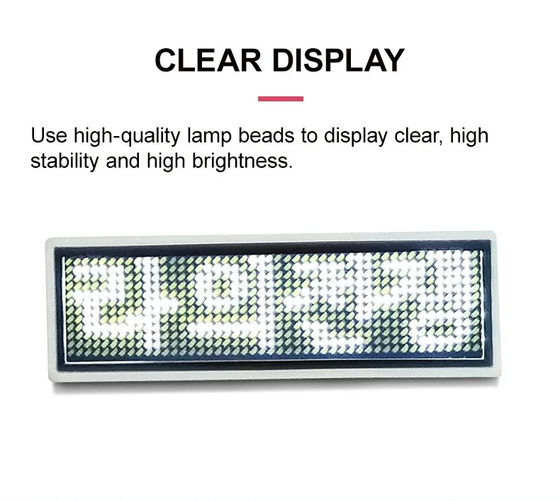 Mini Led Running Message Display Magnetic Led Name Pin Badge Moving ...