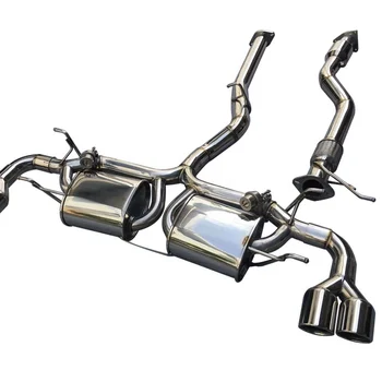 Stainless Steel Cars Doubled Valve System Exhaust Tips Muffler Downpipe ...