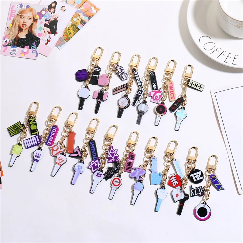 Kpop Stray Kids Twice Bangtan Pvc Keyring Promotional Keychains Acrylic ...