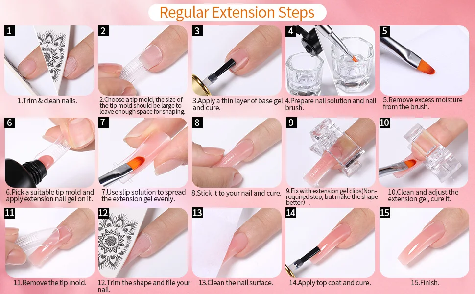 BORN PRETTY Poly Gel Nail Kit - Professional Acrylic Extensions