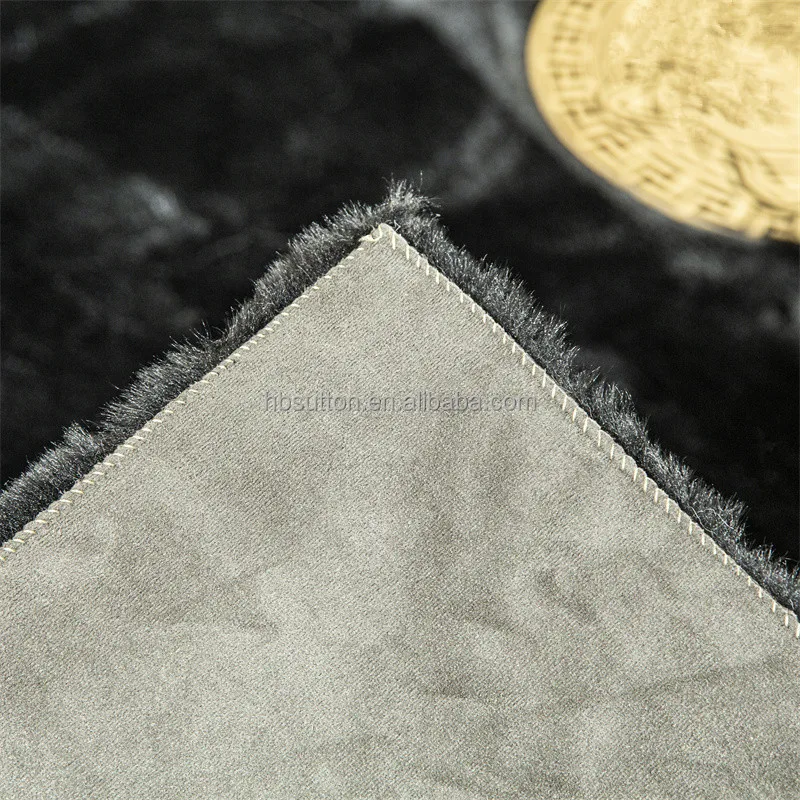 Natural Soft Shaggy White Gold Sheepskin Fur Rug for Living Room Luxury ...