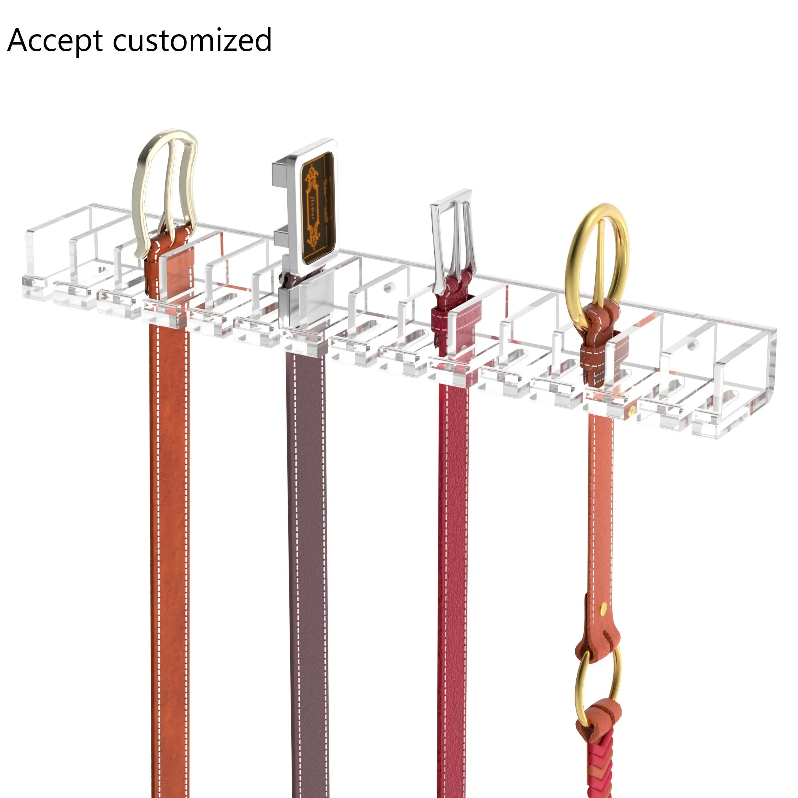 Custom Acrylic Belt Organizer Hanger for Closet Belt Rack Belt Holder ...