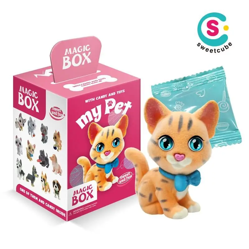 2025 sweetcube blind box+Hot selling blind box with flocking toys and ...