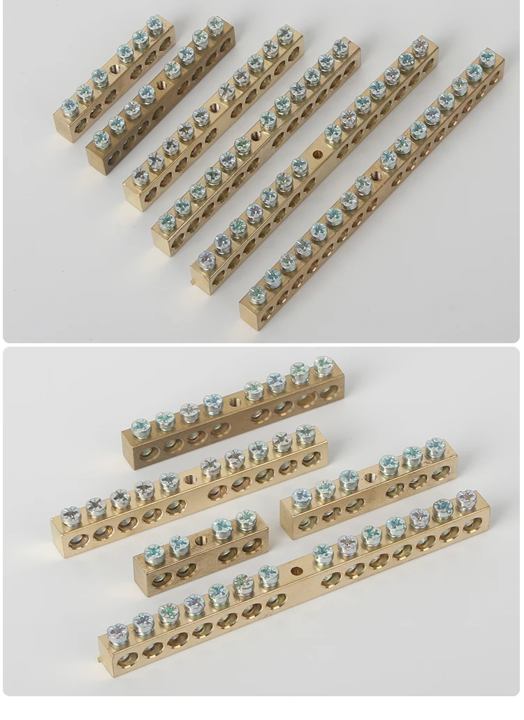 Copper bar Copper Terminal Block for Zero Line Grounding Connection ...