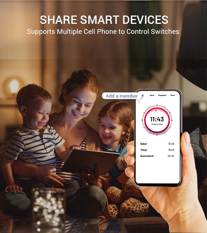 Smart Life Push Button Matter Smart Switch - Control Lights