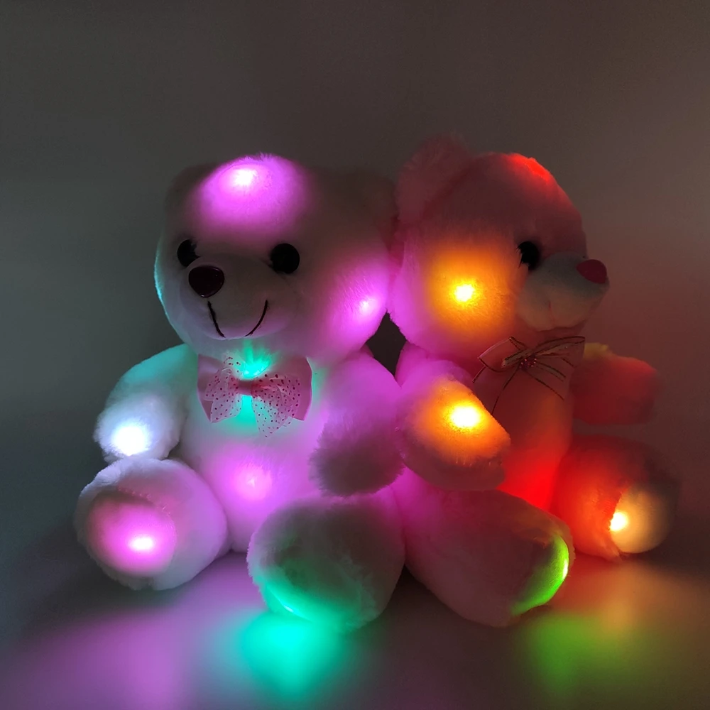 Wholesale Valentines Day Colorful Glowing Teddy Bear Stuffed Plush LED ...