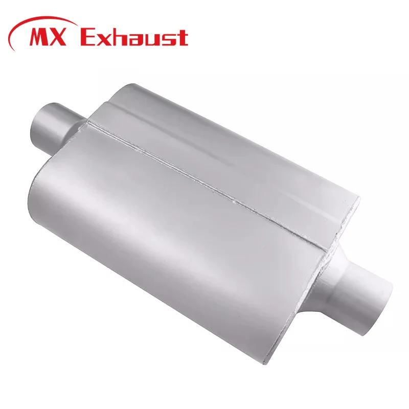 Car Exhaust System Aluminized Oval Exhaust Muffleruniversal Stainless ...