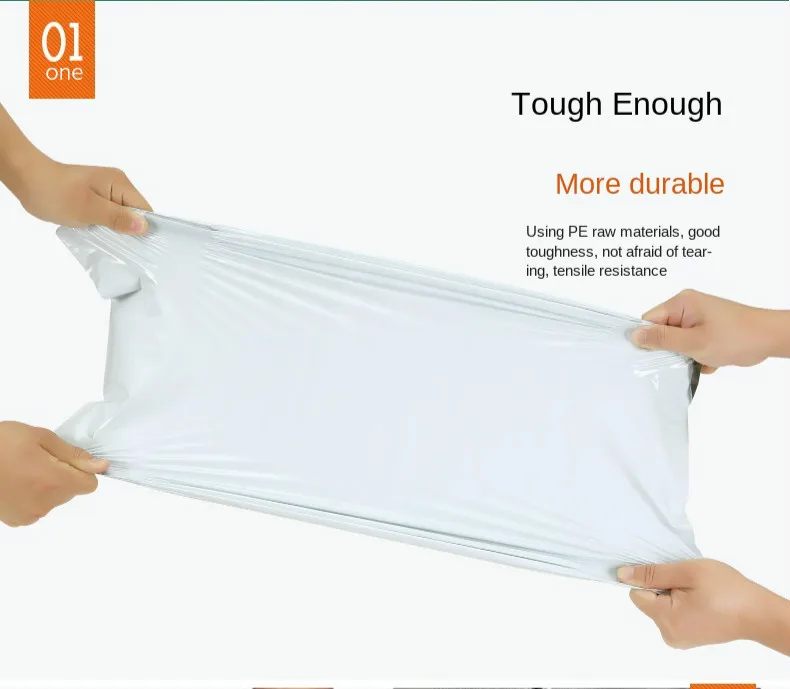 Multi-Purpose White Matte Plastic Shipping Bags - Self-Adhesive ...