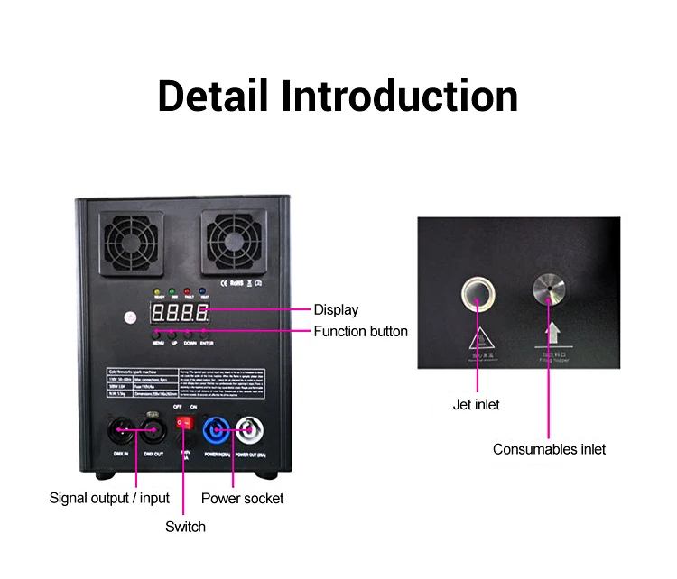 Cold Spark Machine DMX512 - Large Stage Special Effects