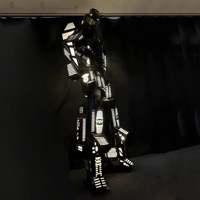 Rgb Change Color Led Robot Costume Night Clubs Party Led Clothing Light ...