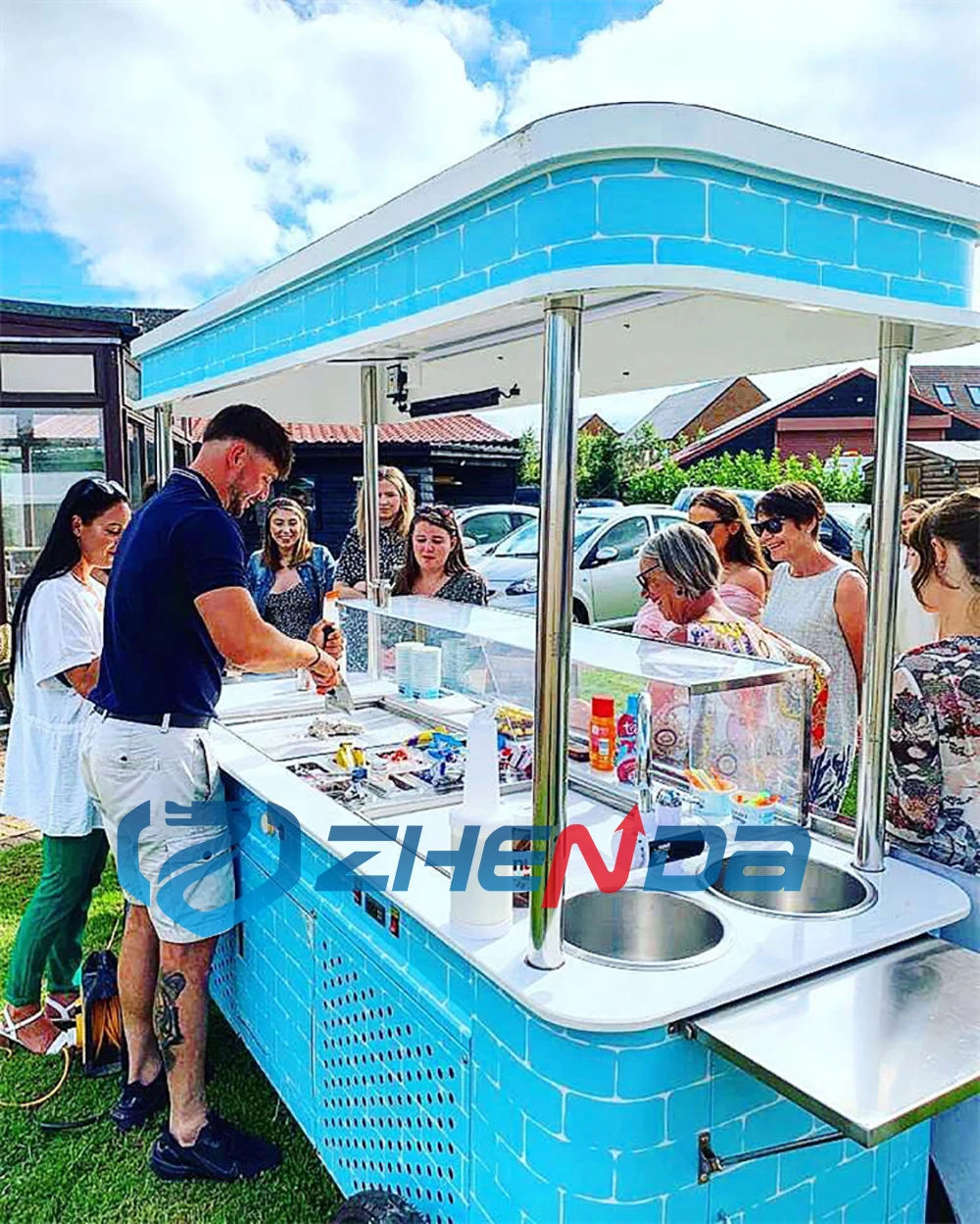 Customize Modern Outdoor Food Kiosk Design - ZHENDA Food Cart
