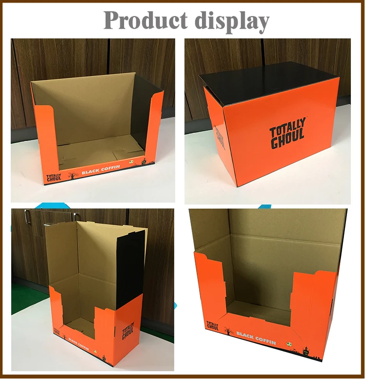 Custom Eco-friendly Retail Store PDQ Counter Display Cardboard Display POS Print Corrugated ...