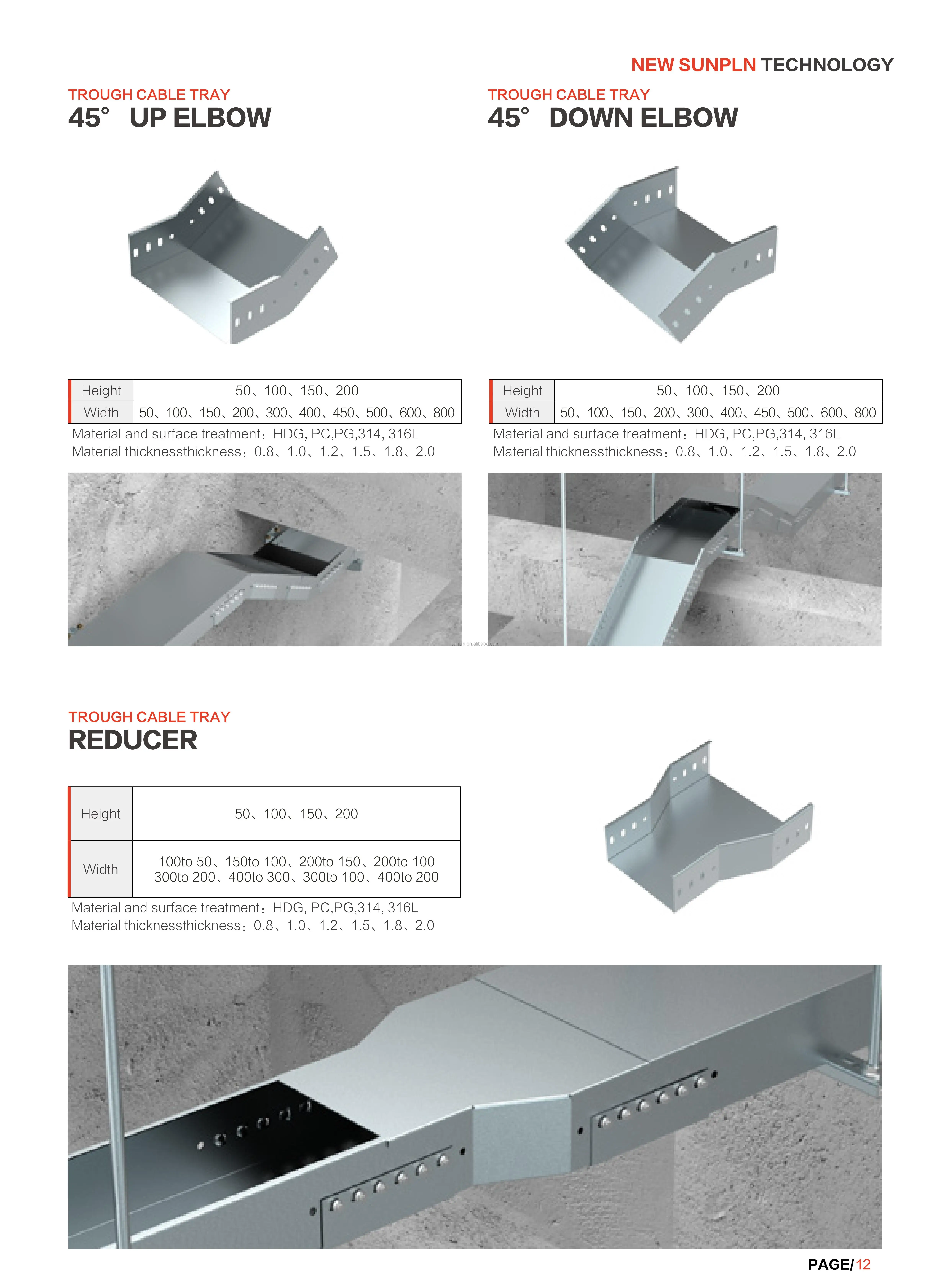 Galvanized Trough Cable Tray Electro Zinc Customized Cable Tray Serious ...
