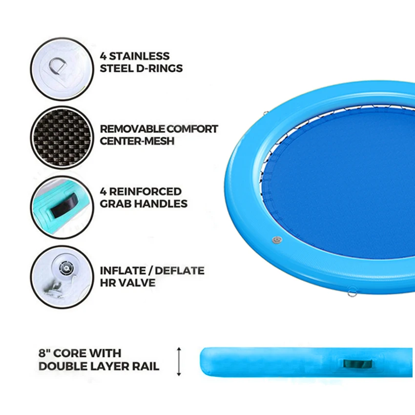 Ifunwod Inflatable Sunchill Floats Water Floating Hammock Marine Air ...