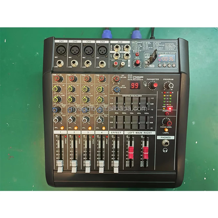 PMX402D+2EQ+99DSP Professional Sound System 250W Audio Power Mixer With ...