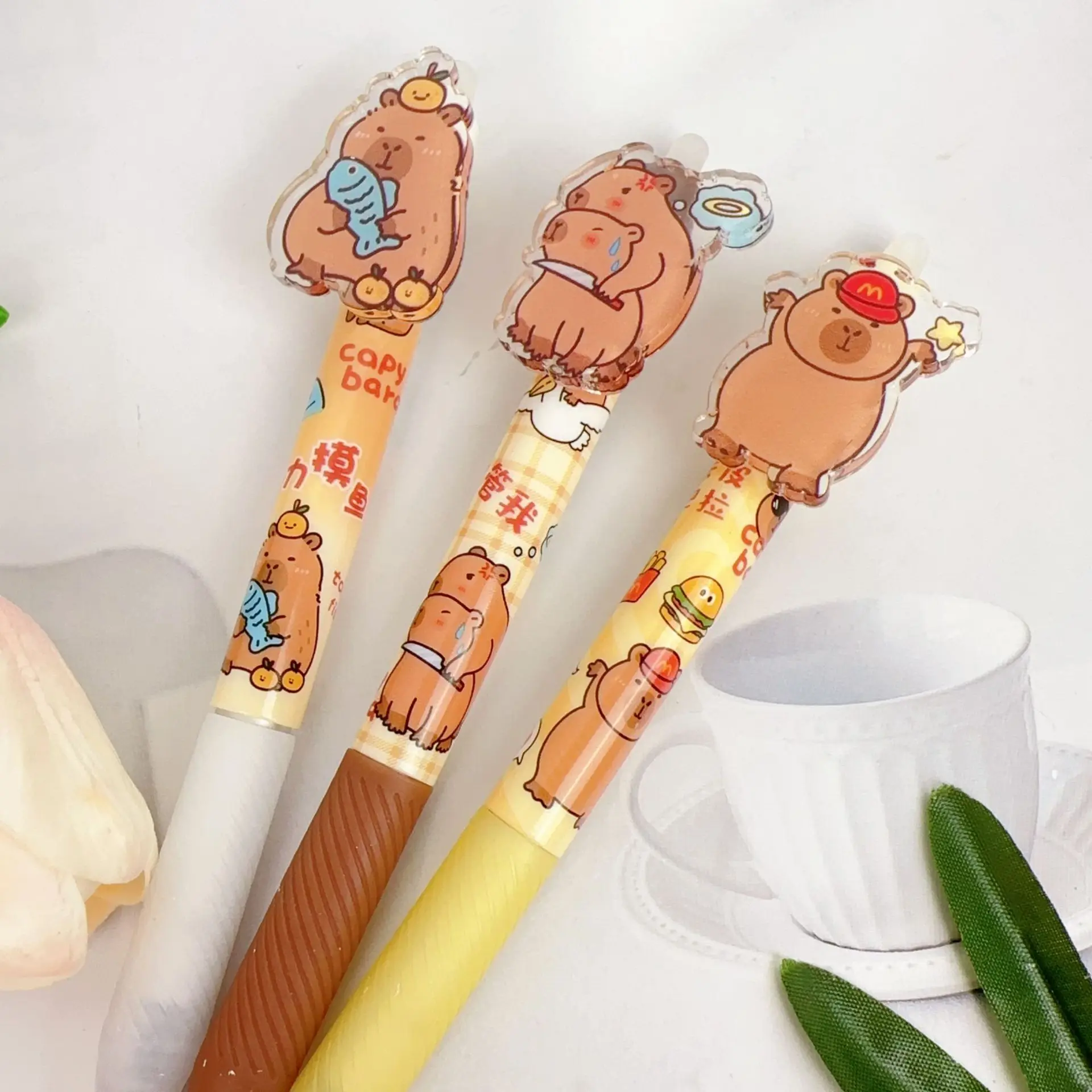Cute Cartoon Capybara Erasable Pen for Kids & Students