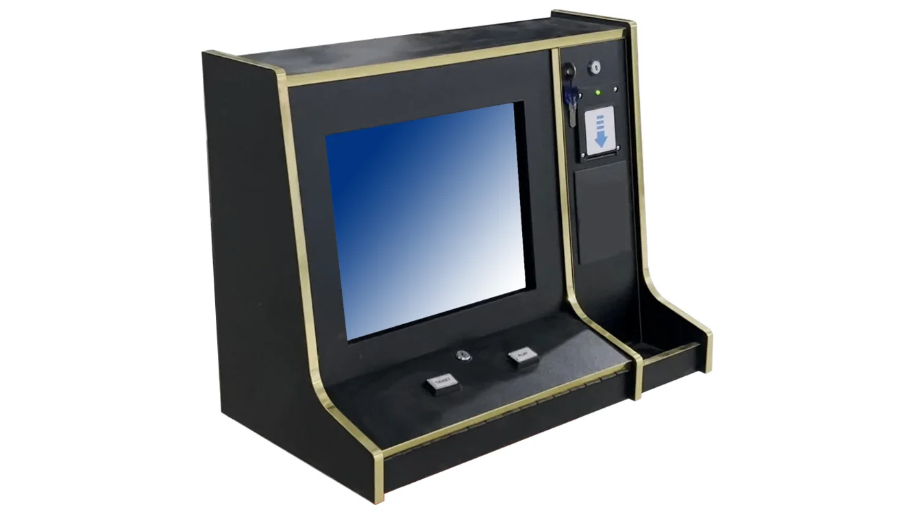 Mini Coin Operated Bar Top Wooden Machine 19/22" Touch Screen Pog Game ...