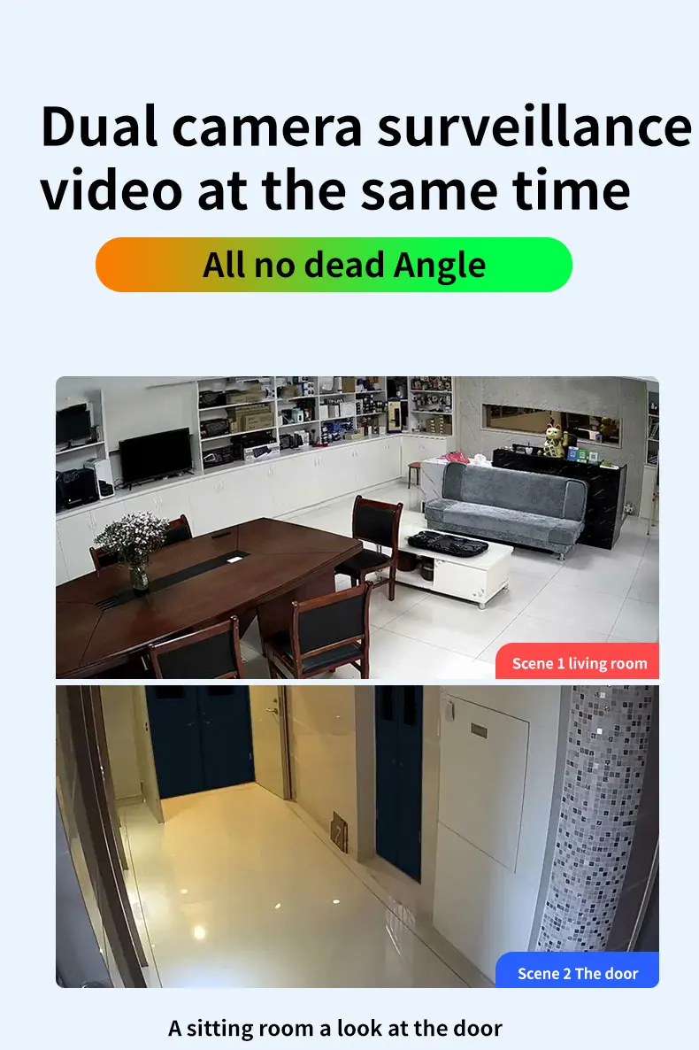 Hot Selling Dual Lens 15xzoom Indoor Mini Security Color Night Vision ...