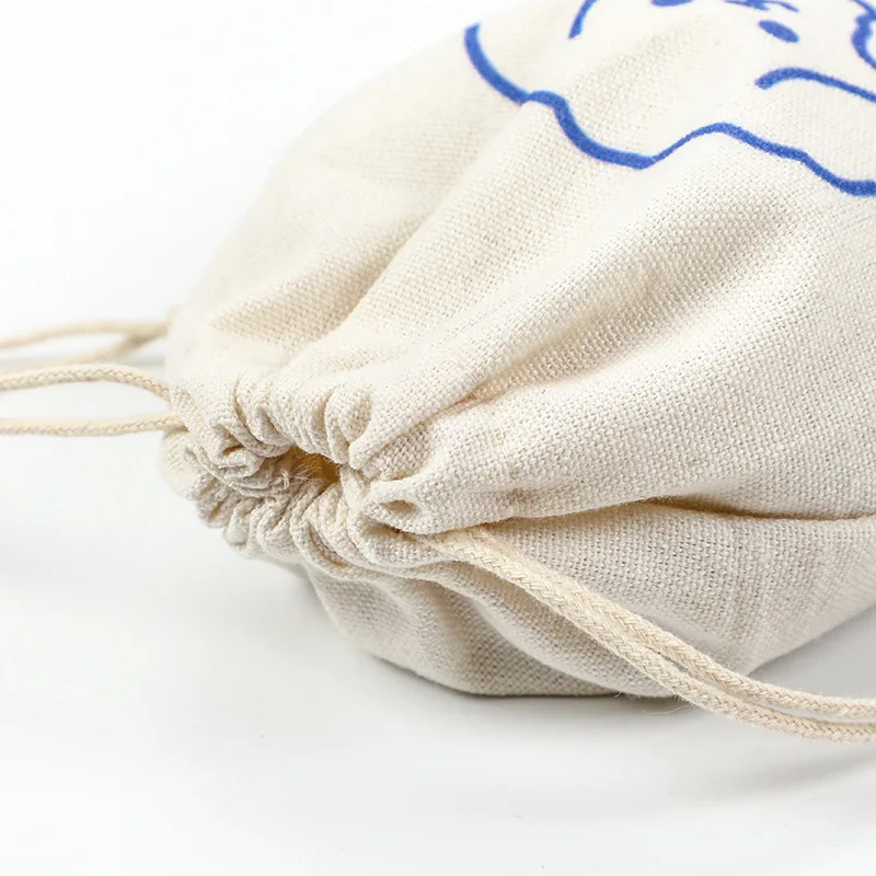 Boutique High Quality Drawstring Canvas Bags/custom Logo Printed Linen ...