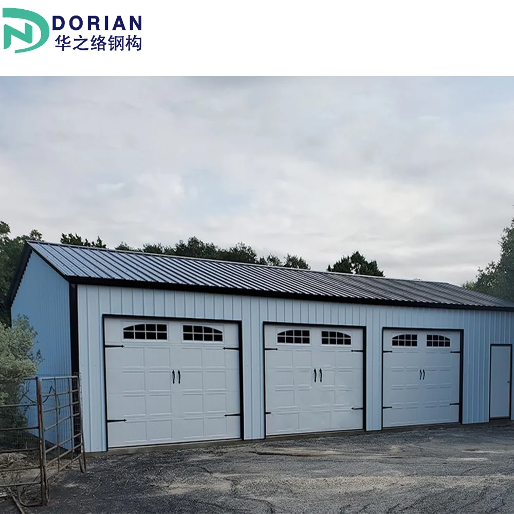 Alibaba.com: Prefabricated Steel Garage Kits with Double Steel Doors ...
