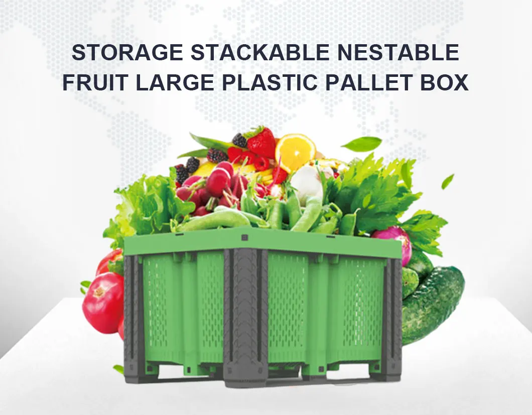 Heavy Duty Large Nestable Plastic Pallet Crates Container Box Storage ...