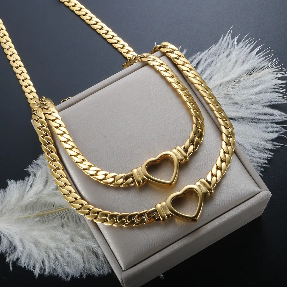 Fashion Jewelry Trendy Simple 18K Gold Plated 316L Stainless Steel ...