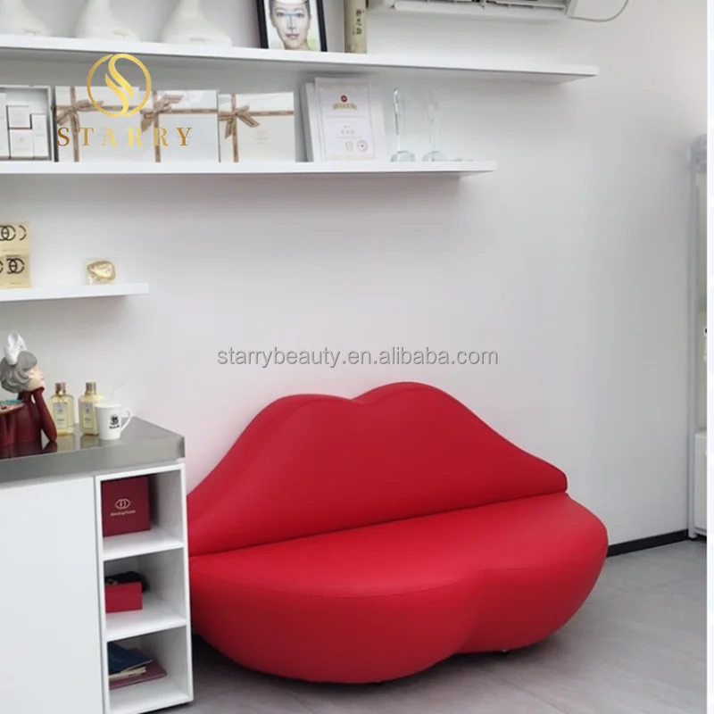 Office Sofa Furniture Lip Chair Sofas and Chairs Red Lip Shape Sofa ...