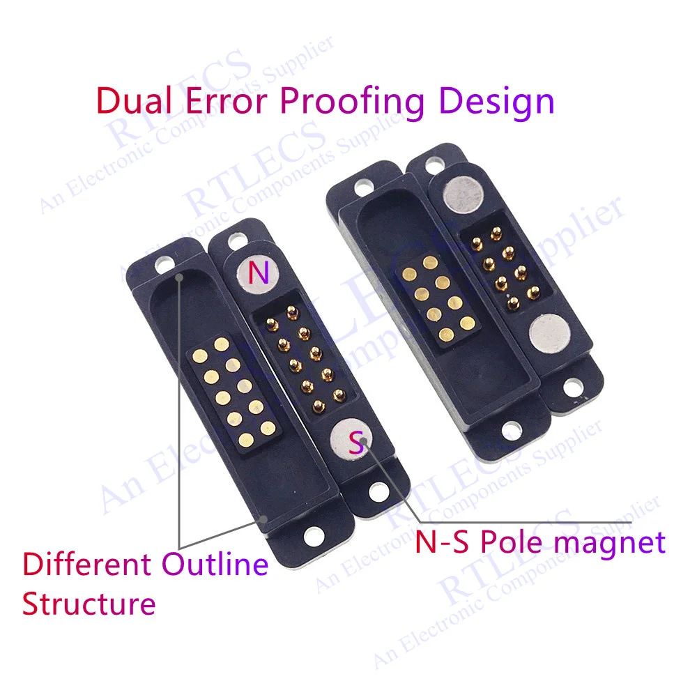 2.54 MM Pitch High Current 2A Magnetic Pogo Pin Connectors