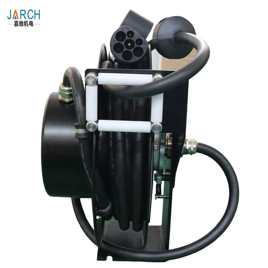 Spring Driven Power Cord Reel For Electric Vehicle Charging Post Cable ...