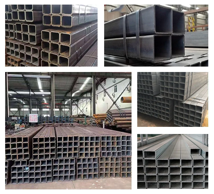 Astm S355 Black Hollow Section Square and Rectangular Carbon Steel Tube ...