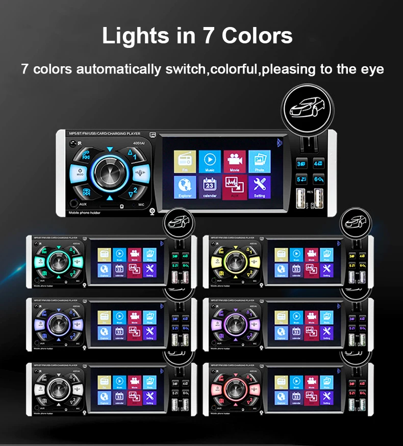 1 Din 4.1inch Mp5 Player Car Radio Direct Spin Button Touch Screen Car ...