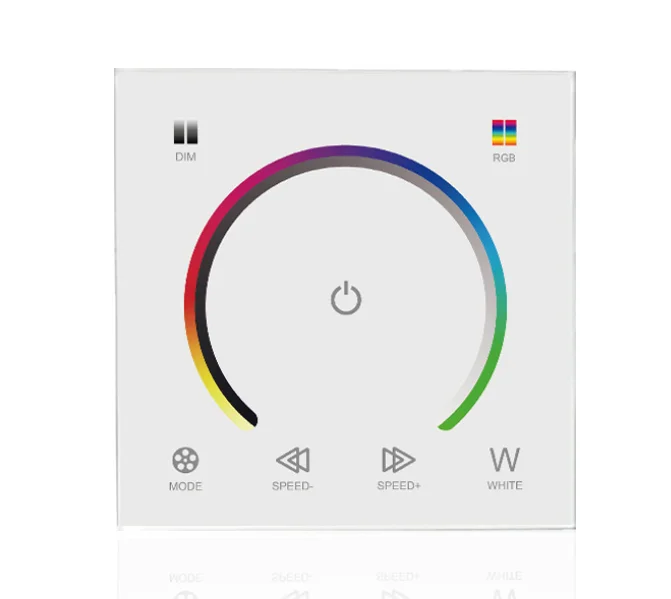 86*86mm Semi-Circle Touch Panel RGB LED Controller DC12V-24V 3CH 12A RF ...