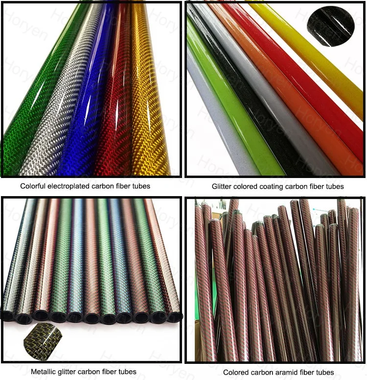 Custom Logo Colored Carbon Fiber Tube - High Strength