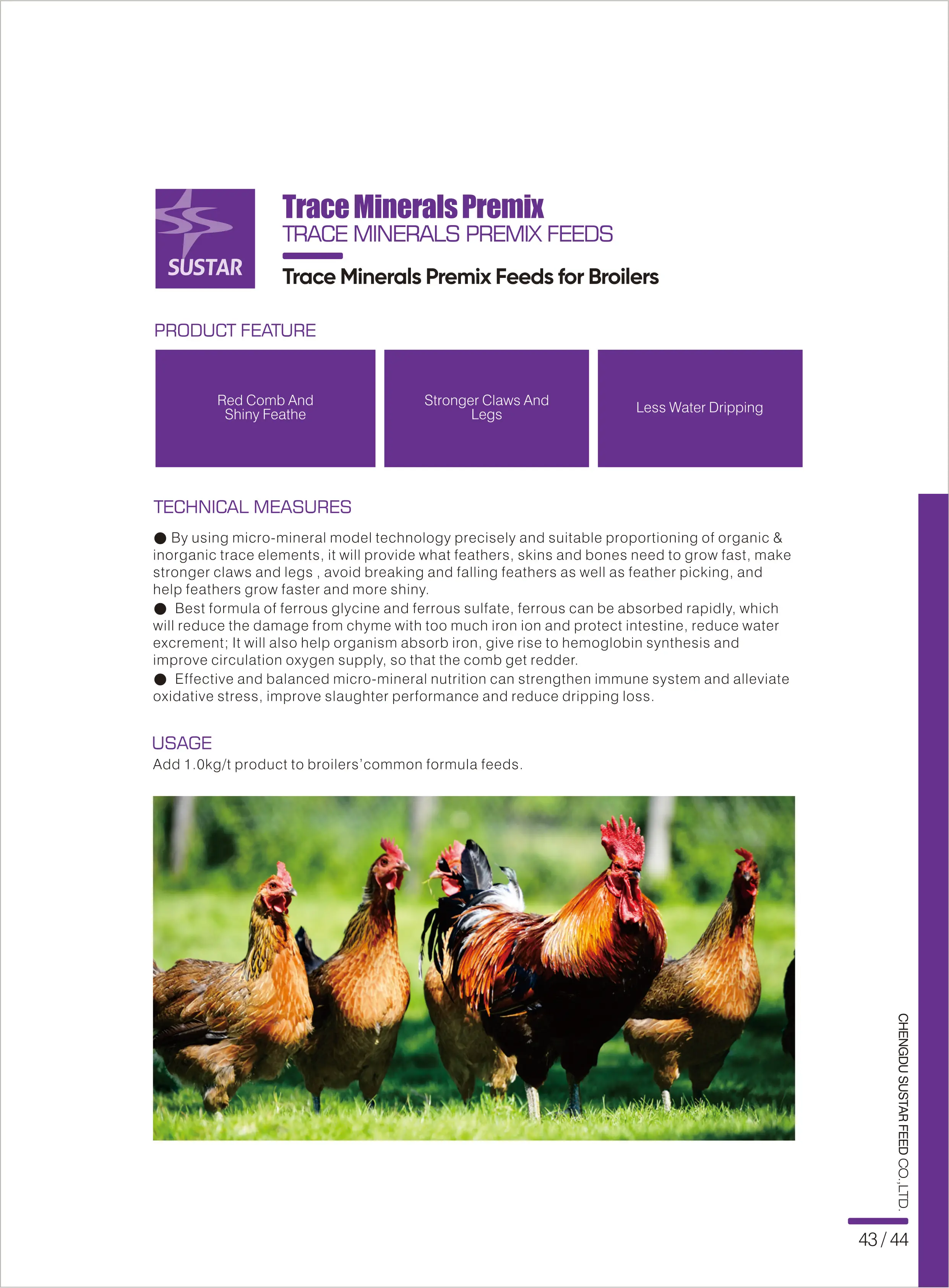 FAMI-QS/ISO/GMP Certified Feed Premix with Organic Trace Elements ...