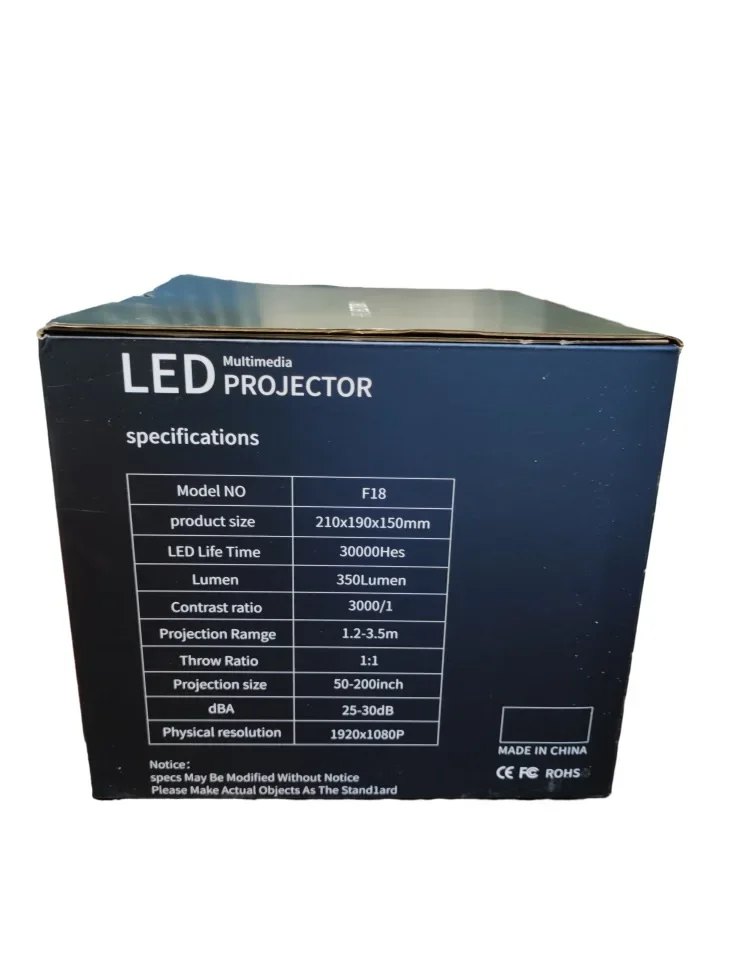 Odm/oem NEW F18 Fully Enclosed Projector - 4K LCD Video