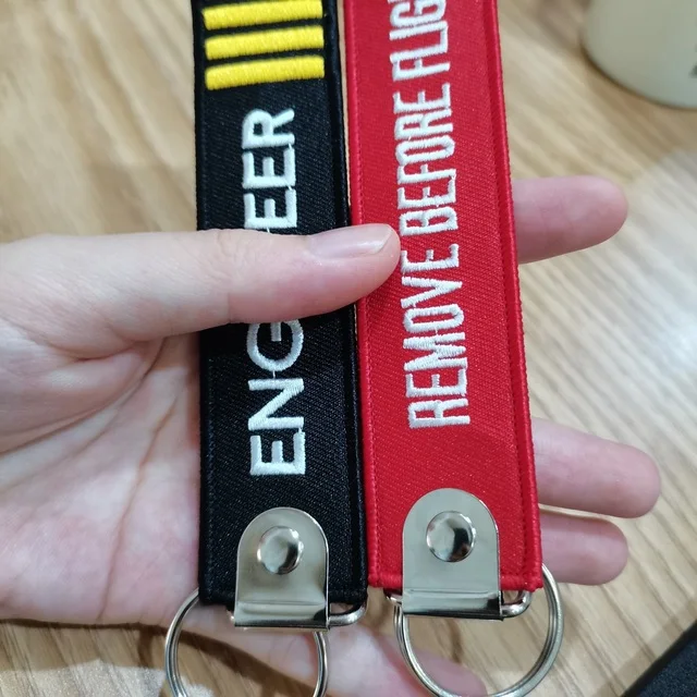 Woven Label Keychains Logo Gift Key Chain Name Car Sublimation ...