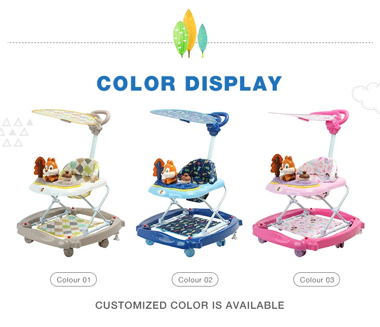 Multifunctional Baby Walker - Collapsible Rocker with Canopy