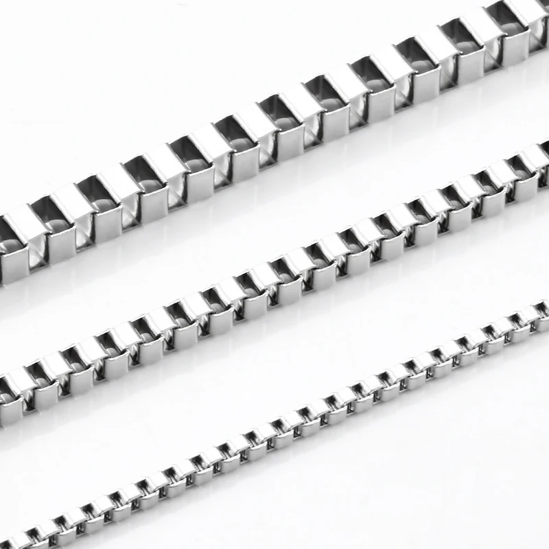 Handmade Stainless Steel Box Chains DIY Necklace Chain Chain for ...