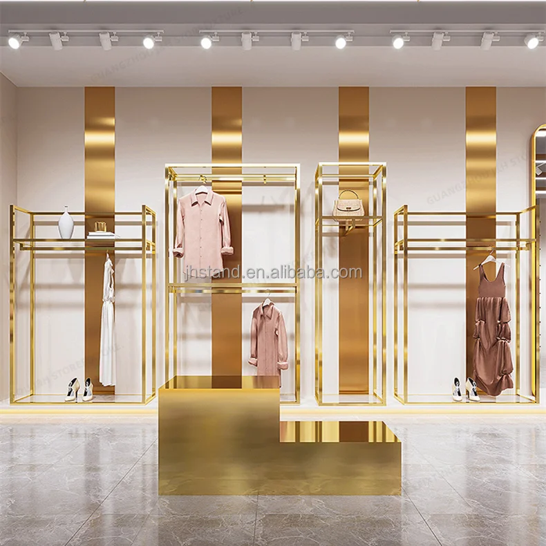 Wholesale High End Clothing Display Shelf Garment Shop Shelves Clothes ...