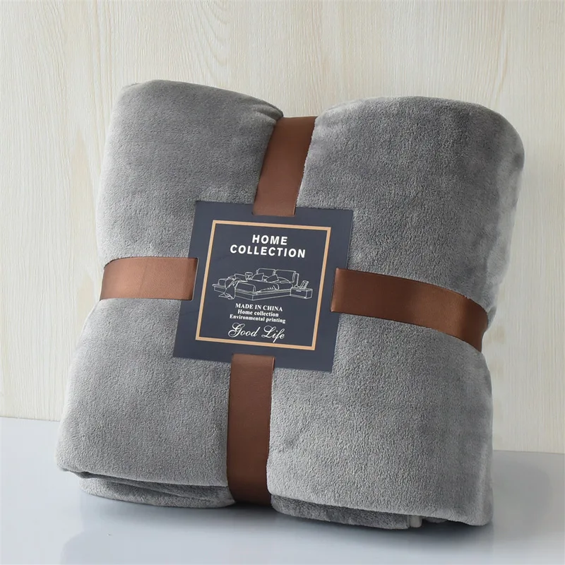 Custom Plaid King Size Winter Fleece Wholesale Throw Flannel Blanket