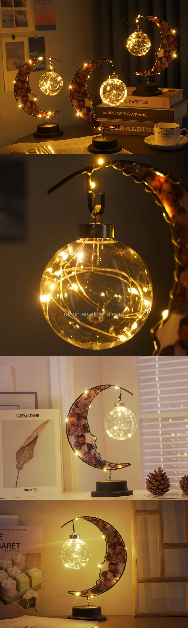 Customized Moon Lamp Moon Led Light Decorations Battery Powered Lamp ...