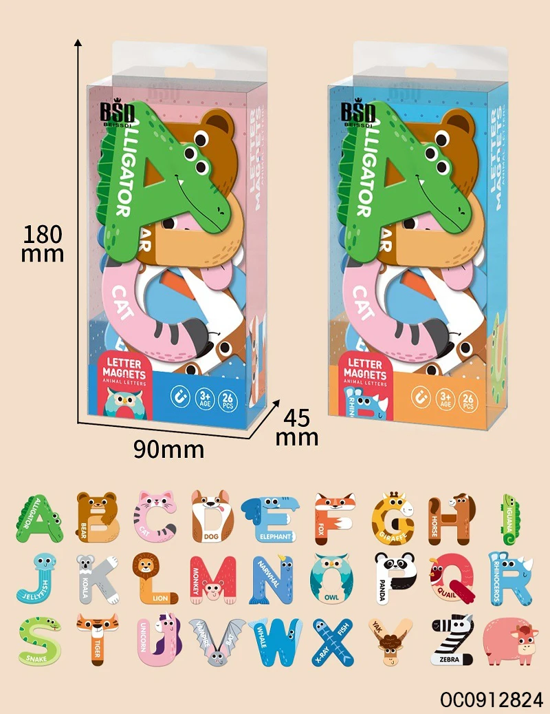 Abcd Cognitive Magnetic Toys Alphabet Animal Puzzle Board Games For ...