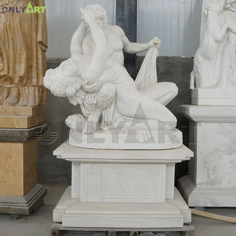 Hand Carved Classic Greek Marble Satyr And Bacchante Statue - Buy Satyr ...