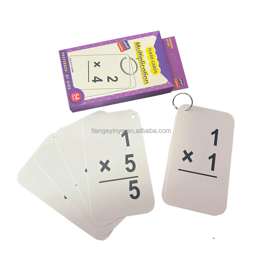Addition/subtraction/division & Multiplication Flash Cards Kids ...