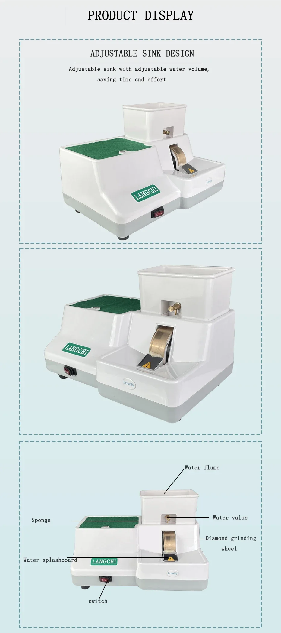 China Optical Hand Edger Manual Lens Grinding Machine HE-150C